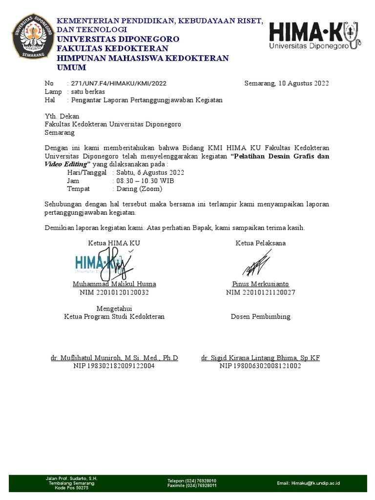 Pelatihan Desain Grafis Dan Video Editing - Surat Pengantar Laporan ...