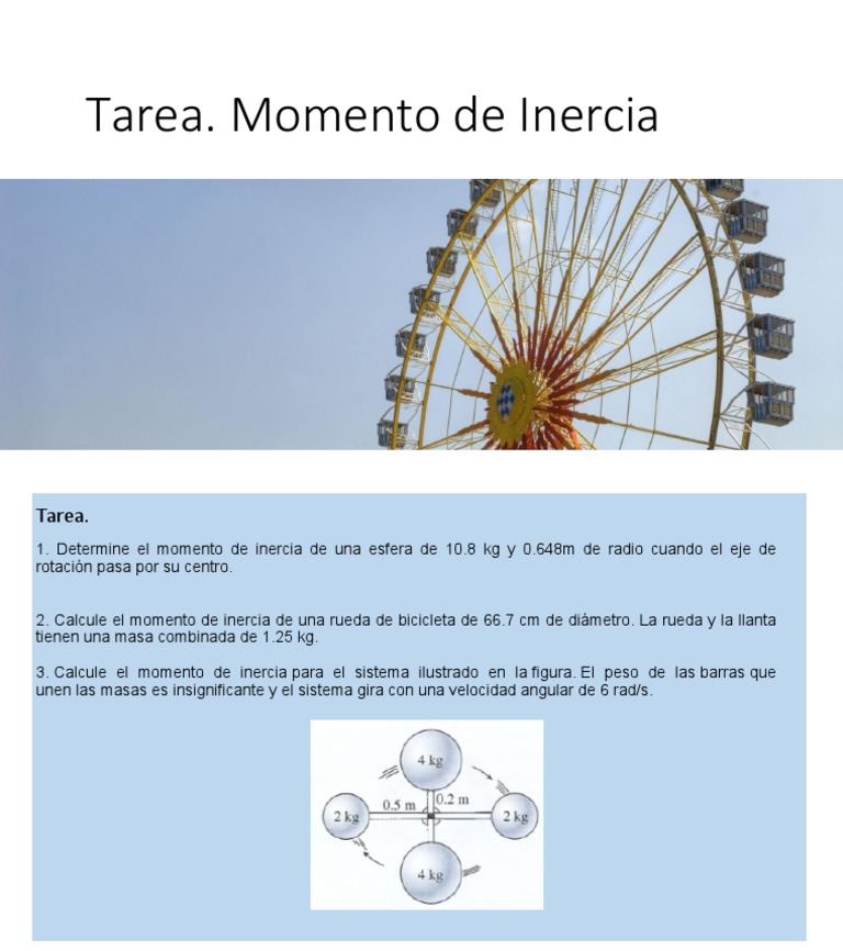 Cálculo del Momento de Inercia | PDF | Ciencia y matemáticas