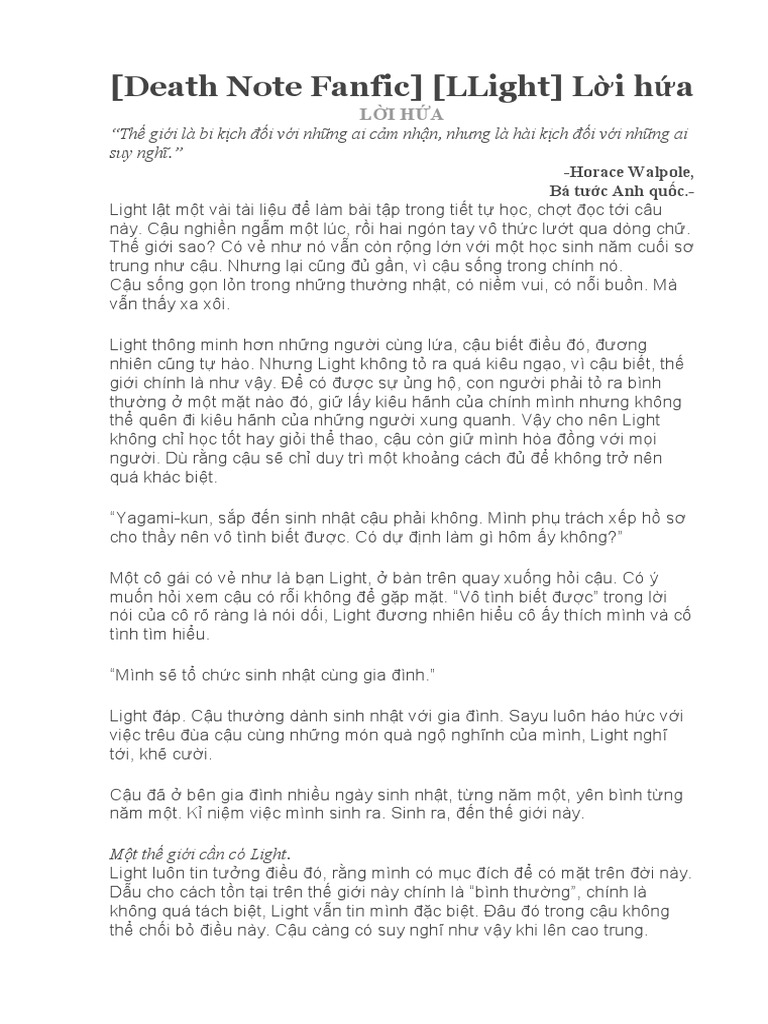 (Death Note Fanfic) (LLight) L I H A | PDF