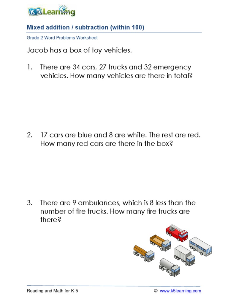 Grade 2 Word Problems Mixed Add Subtract 2 Digits e | PDF