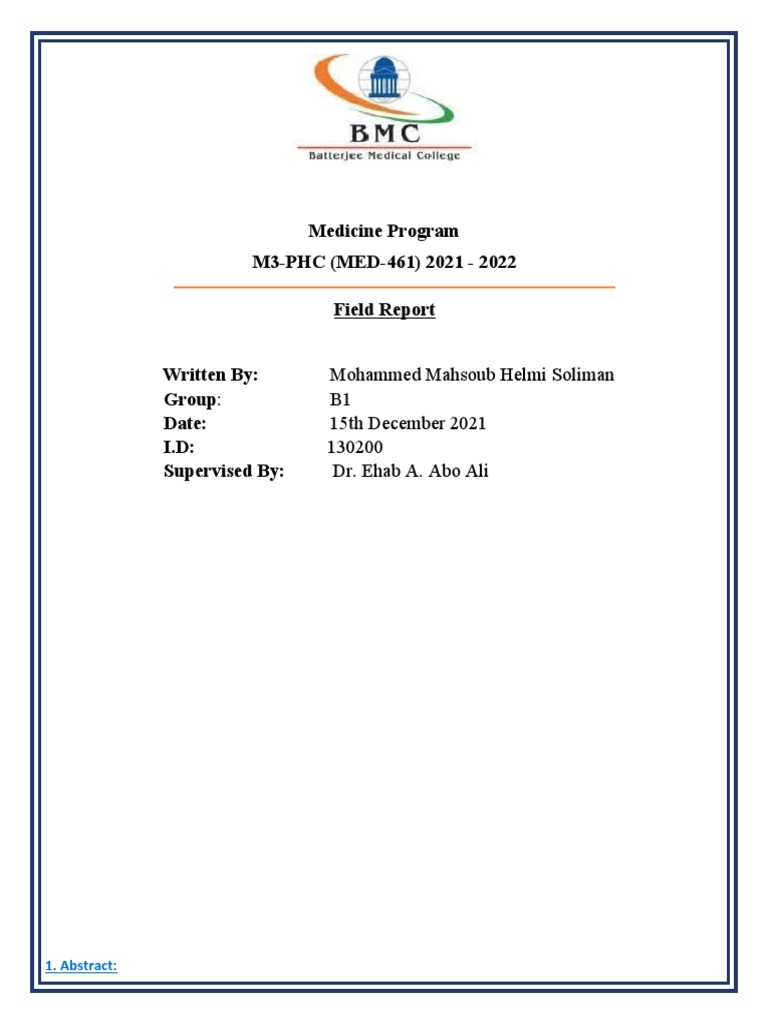 Field Visit Report | Download Free PDF | Health Care | Vaccines