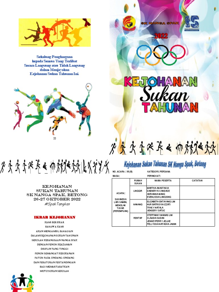 Buku Program Sukan Tahunan 2022 SK Nanga Spak (Edited Version) | PDF