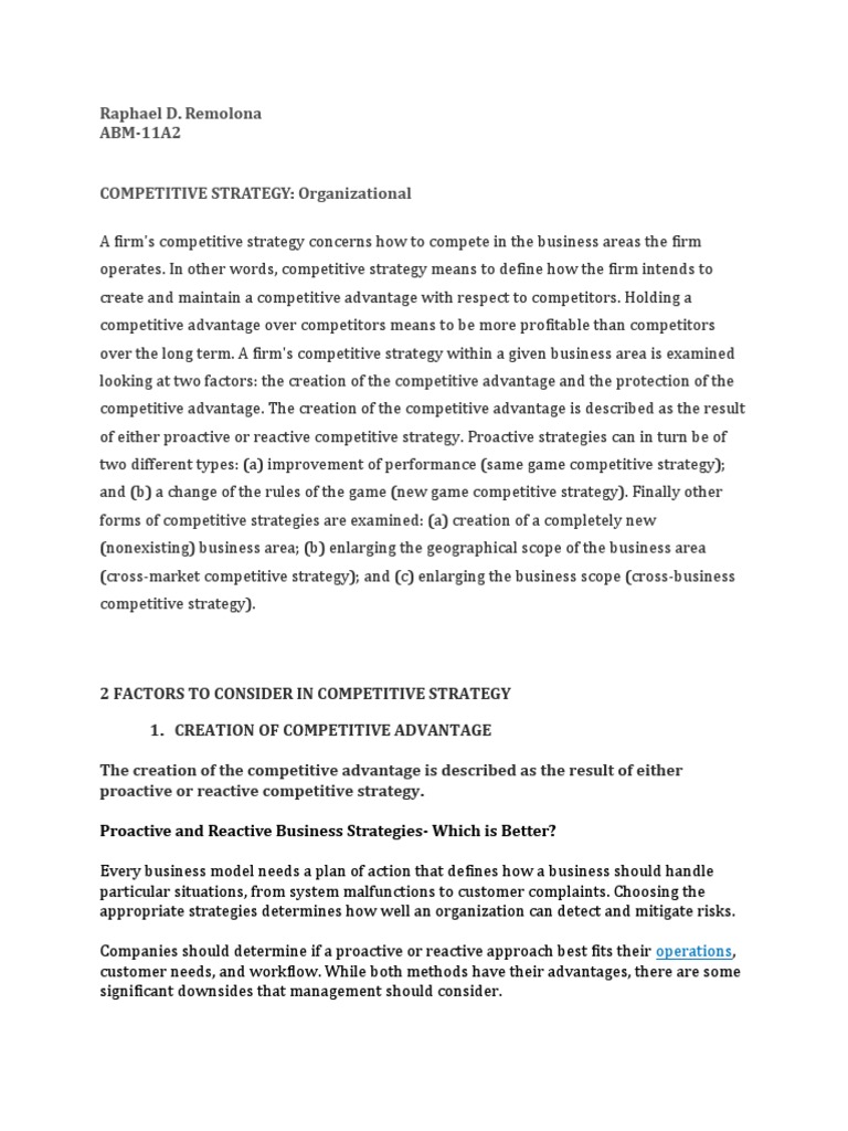 Competitive Strategy | PDF | Strategic Management | Competitive Advantage