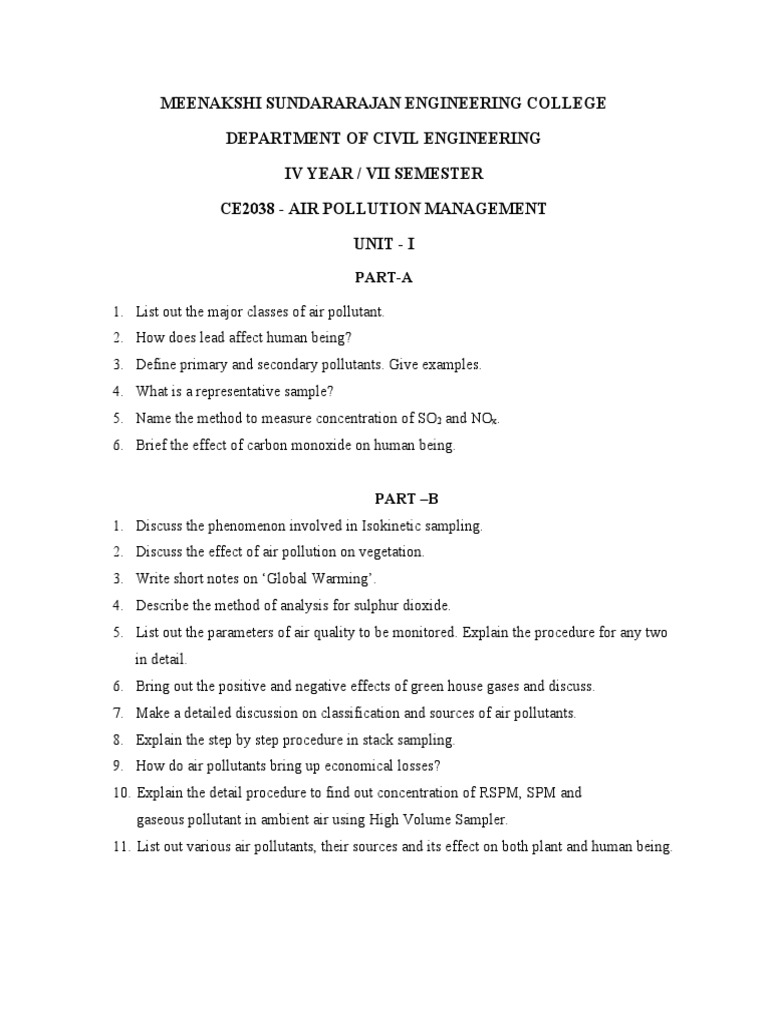 Air Pollution Management | PDF | Atmosphere Of Earth | Air Pollution