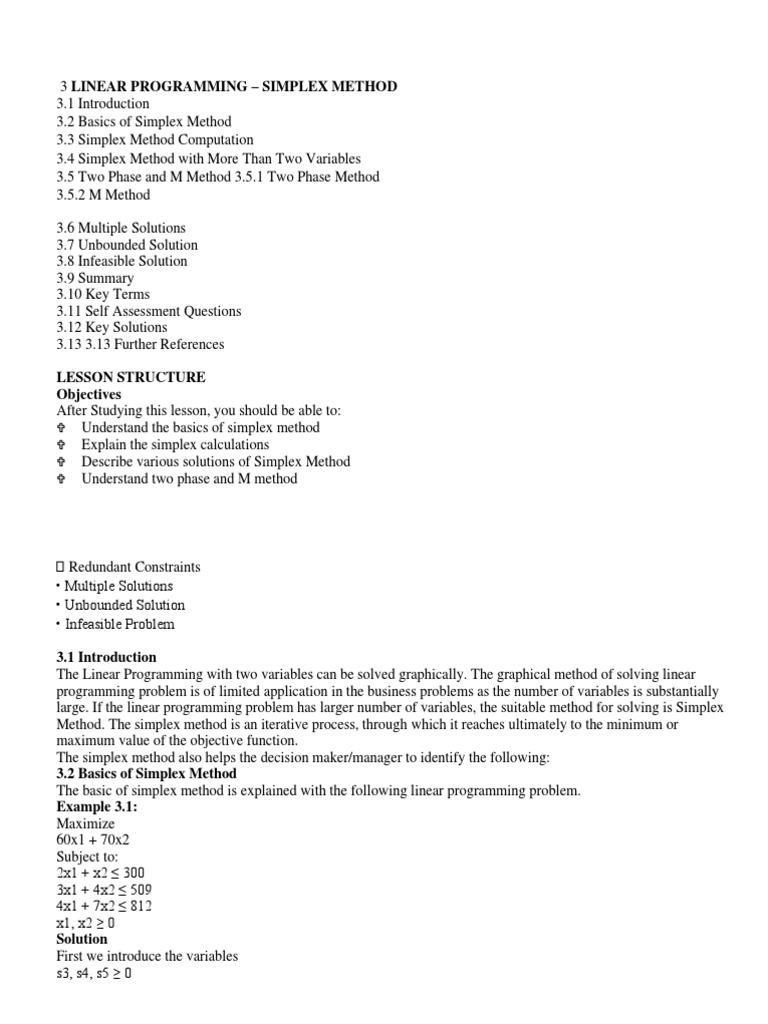 3 LINEAR PROGRAMMING - Notes | PDF | Linear Programming | Mathematical ... 3 LINEAR PROGRAMMING - Notes | PDF | Linear Programming | Mathematical ...