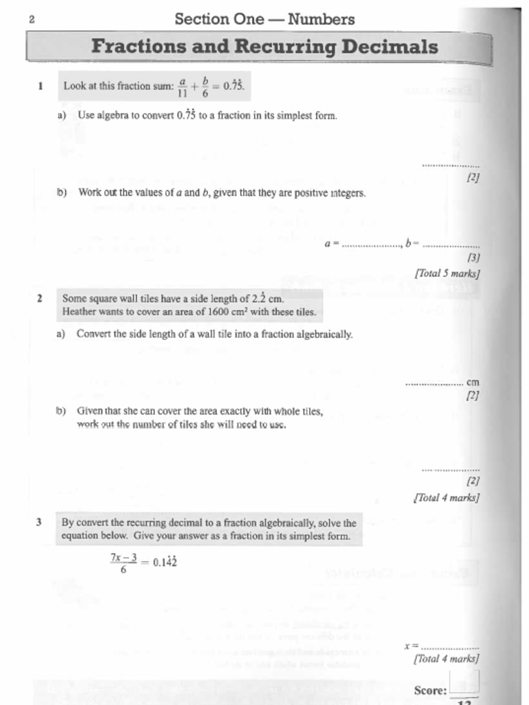 Number Grade 8-9 Targeted | PDF
