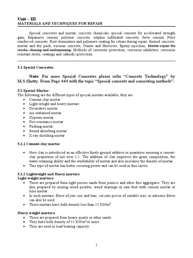 Unit 3 | Download Free PDF | Concrete | Composite Material