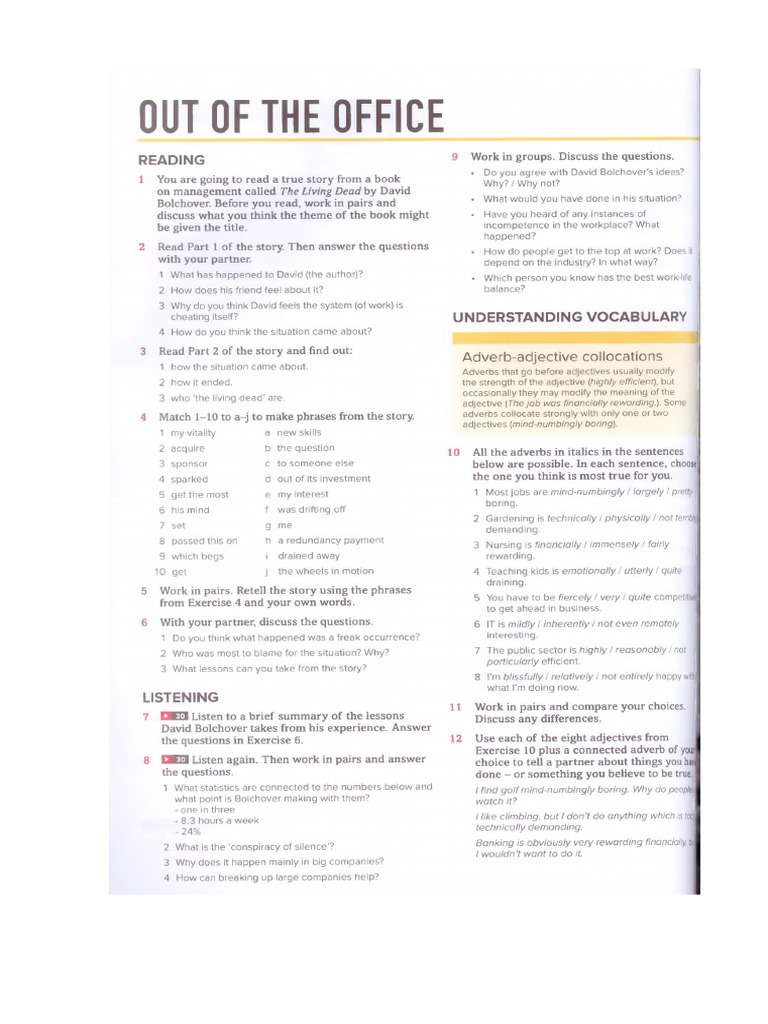 Reading Listening Pdf