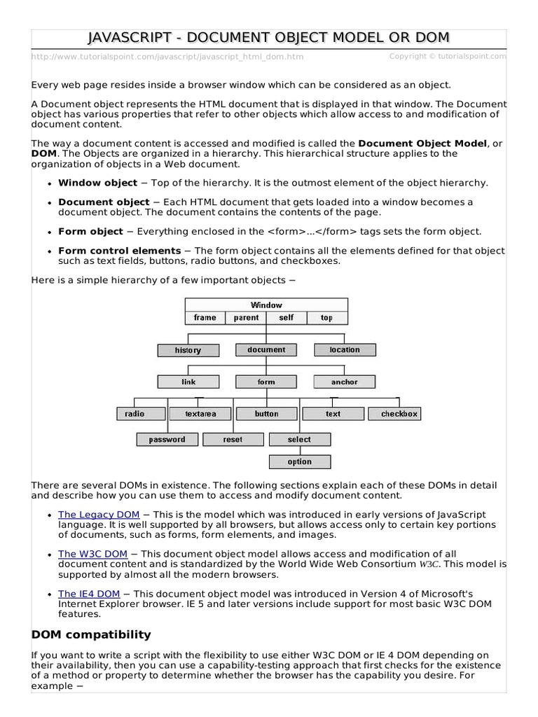 Javascript HTML Dom | Download grátis PDF | Document Object Model ... Javascript HTML Dom | Download grátis PDF | Document Object Model ...