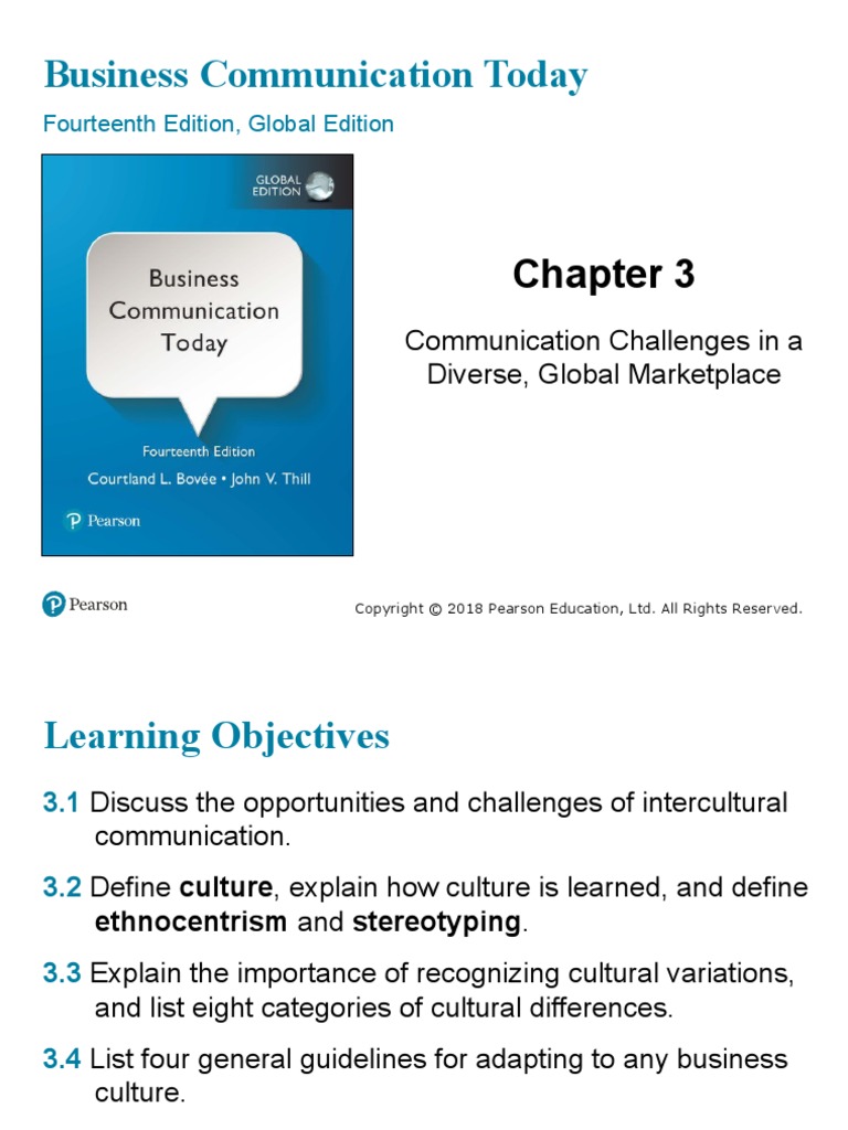 Bovee CH03 PPT | PDF | Communication | Cross Cultural Communication