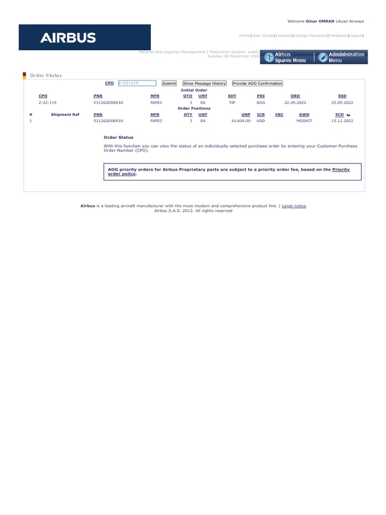 Airbus - SPARES | PDF | Aviation | Transport