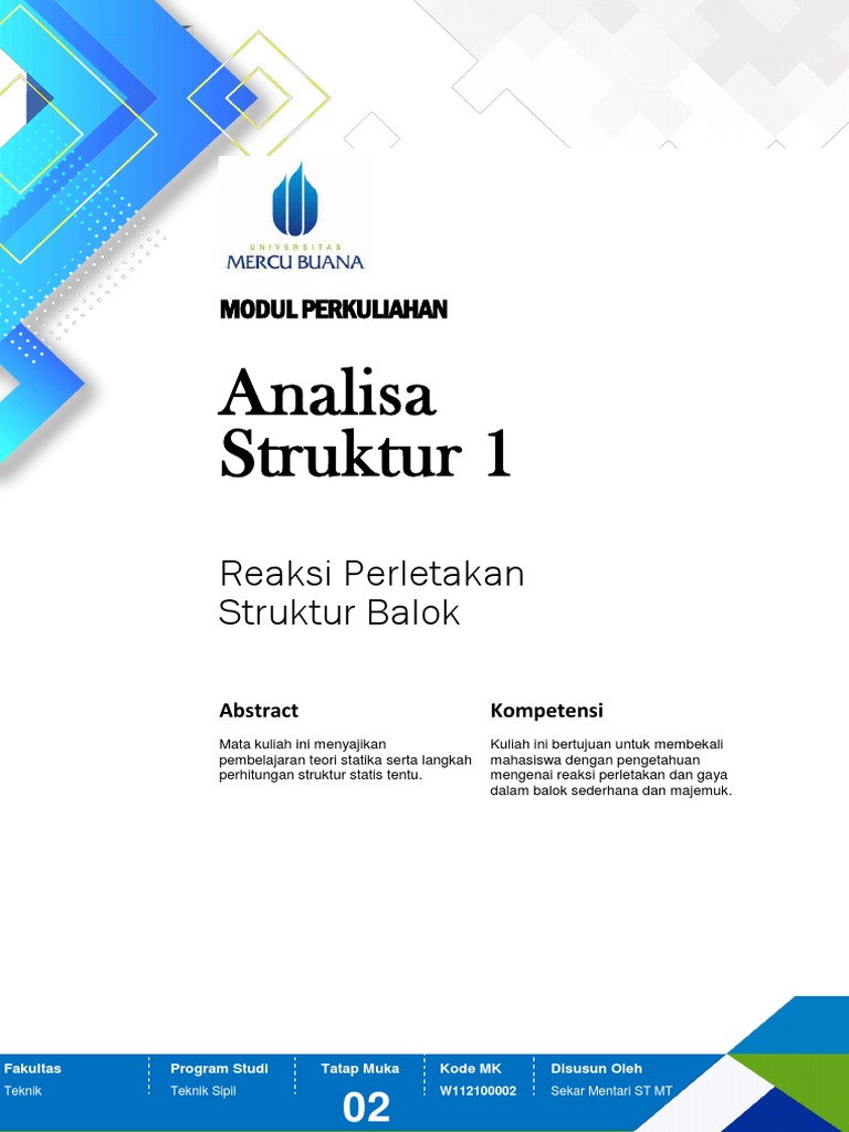 Modul 2 Analisa Struktur 1 UMB | PDF