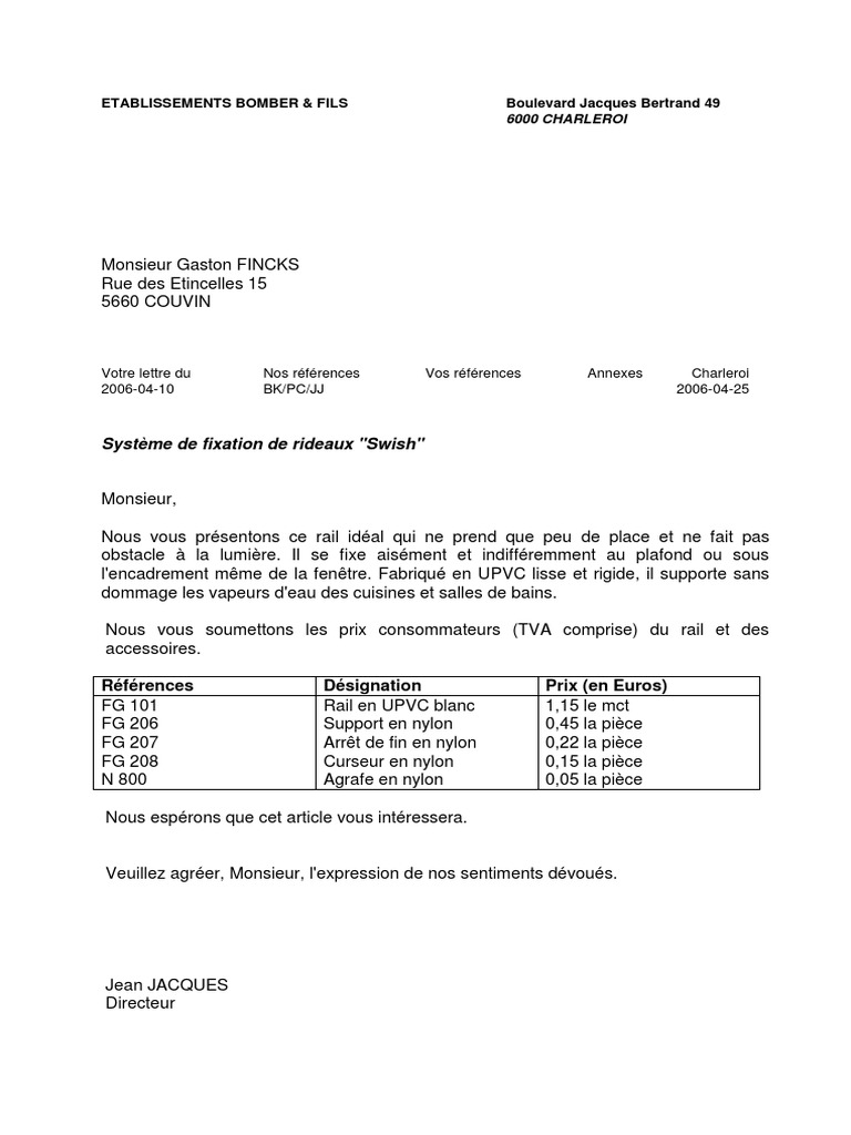 Exemple de Lettre Normalisee Et Suite Normalisee | PDF