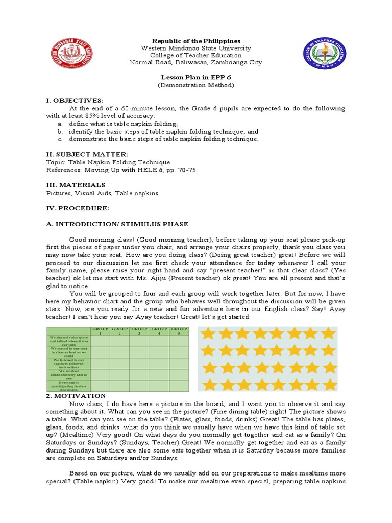 Revised Objs Motivation Epp | PDF | Teachers | Learning