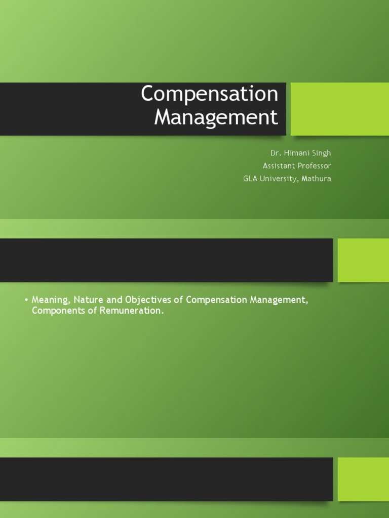 Compensation Management Human Resource Management | PDF | Cost Of ...