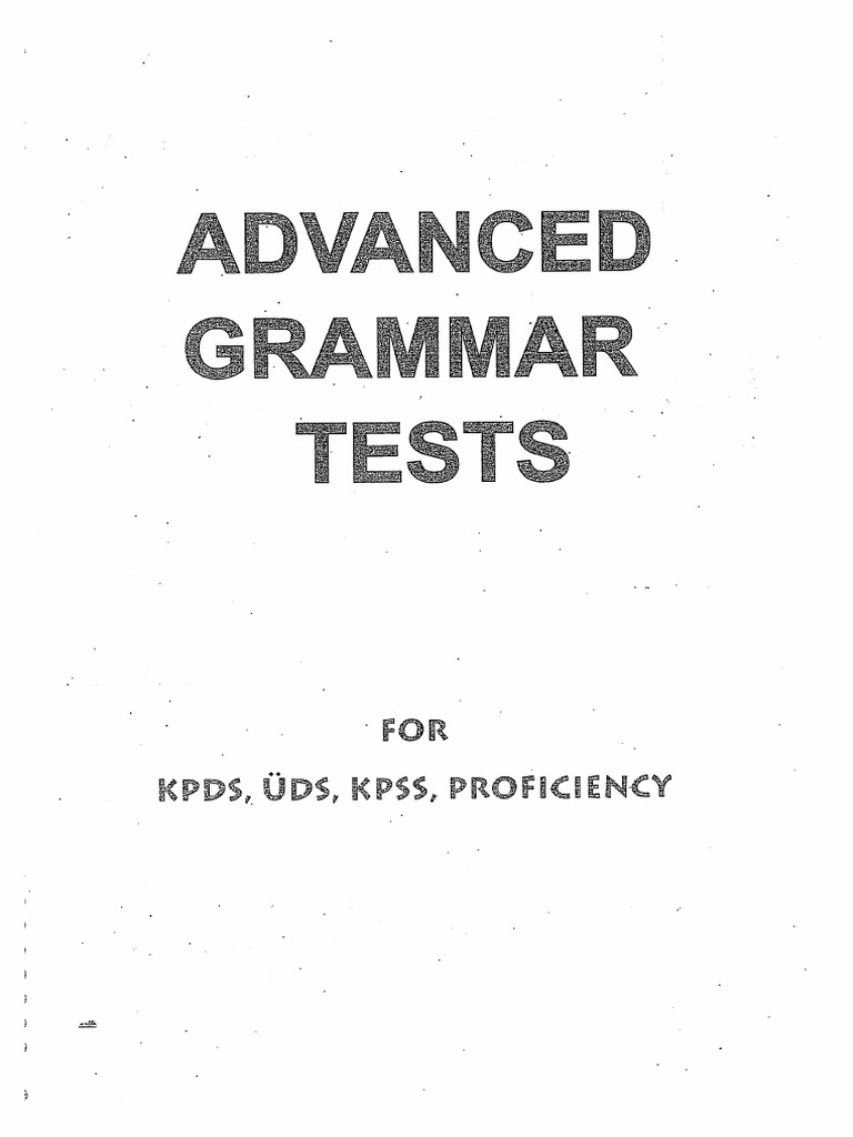 Advanced Grammar Test | PDF