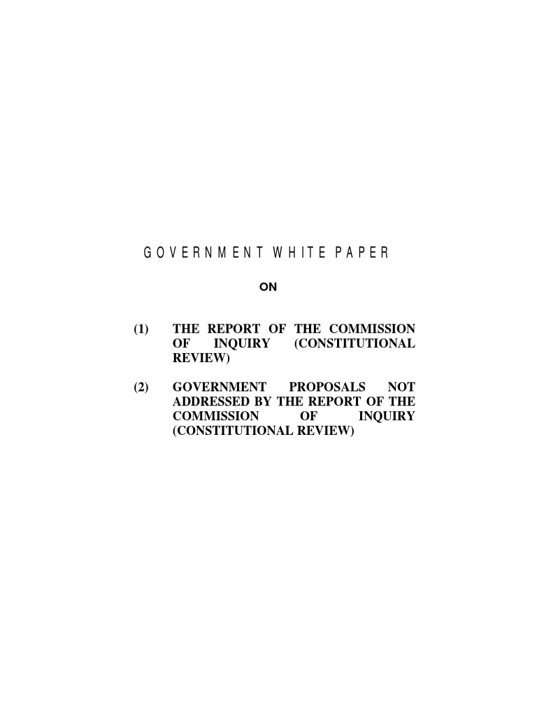 Uganda Doc Government-Whitepaper | PDF | Constitutional Amendment ...