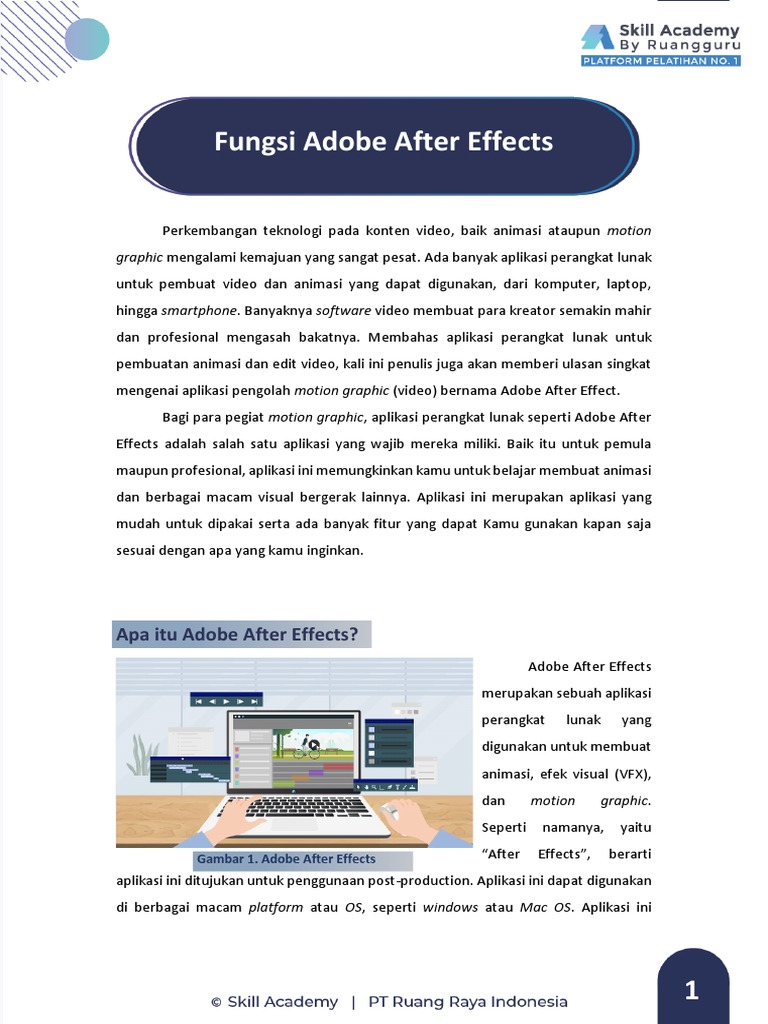 Fungsi dan Kegunaan Adobe After Effects | PDF