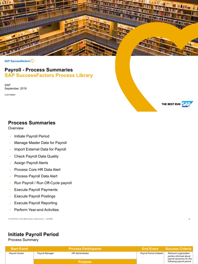 SSPL - Payroll - Process Summaries - v2019Q3 | PDF | Payroll | Employment
