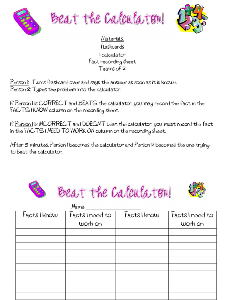 Math Stations and Recording Sheets | Download Free PDF | Playing Cards ...