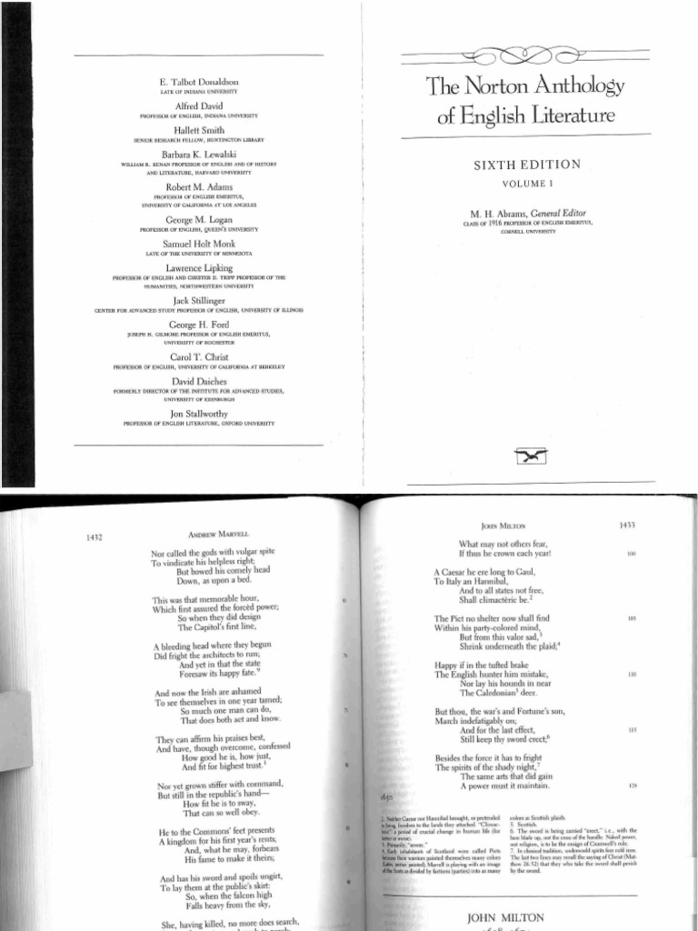 The Editors and Contributors of The Norton Anthology of English ...