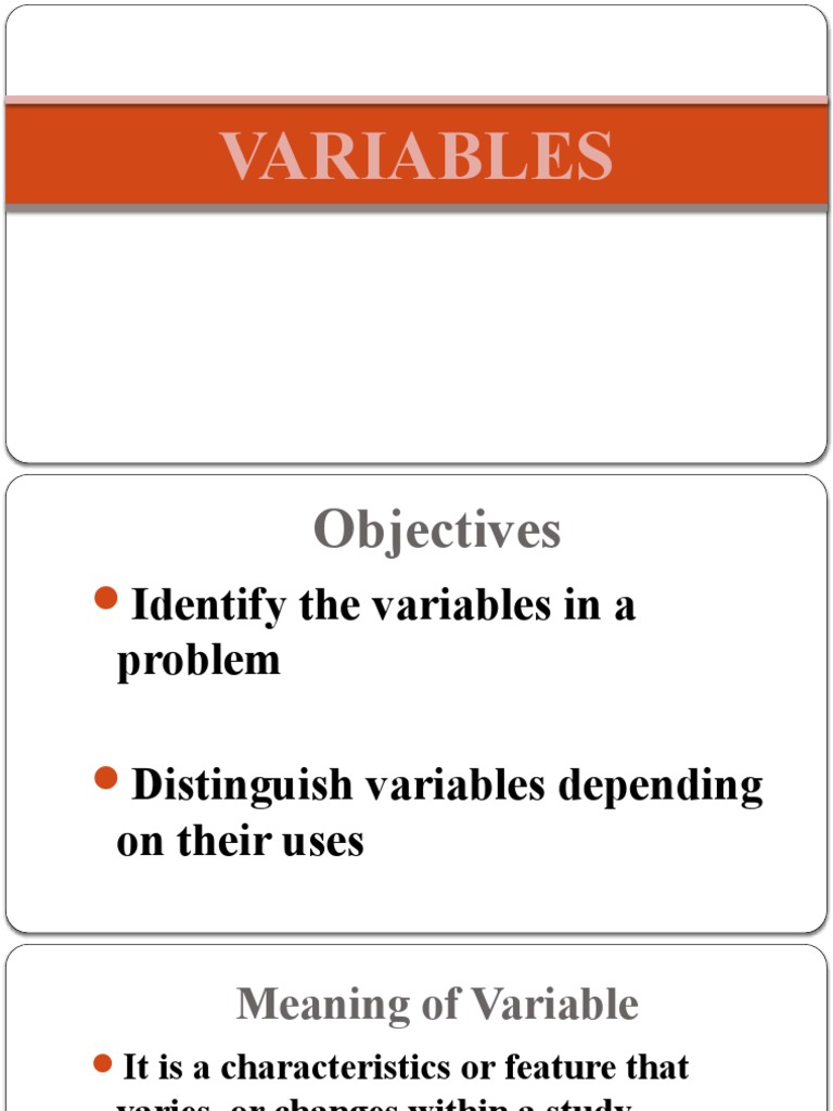 01 Variables | PDF | Dependent And Independent Variables | Variable (Computer Science)