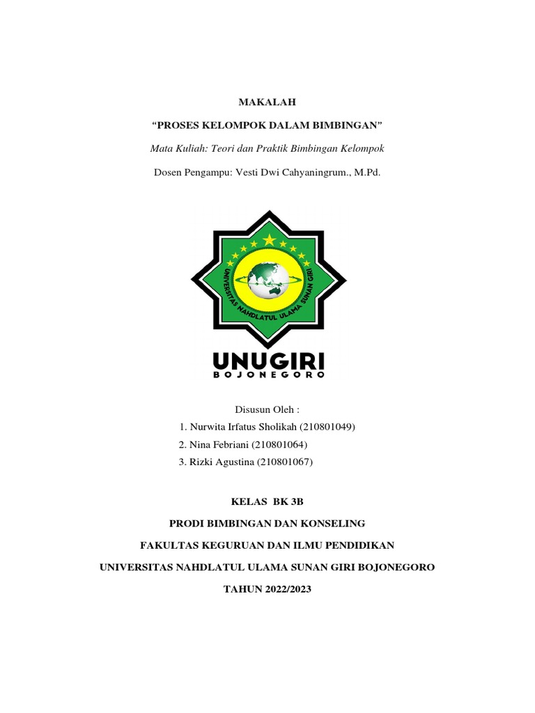 Makalah Bimbingan Kelompok Kel 1-1 | PDF