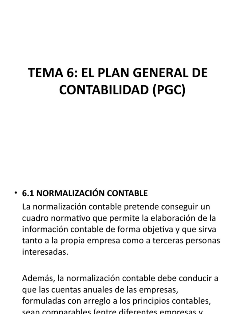 Estructura del Plan General Contable | PDF | Contabilidad | Estado ...