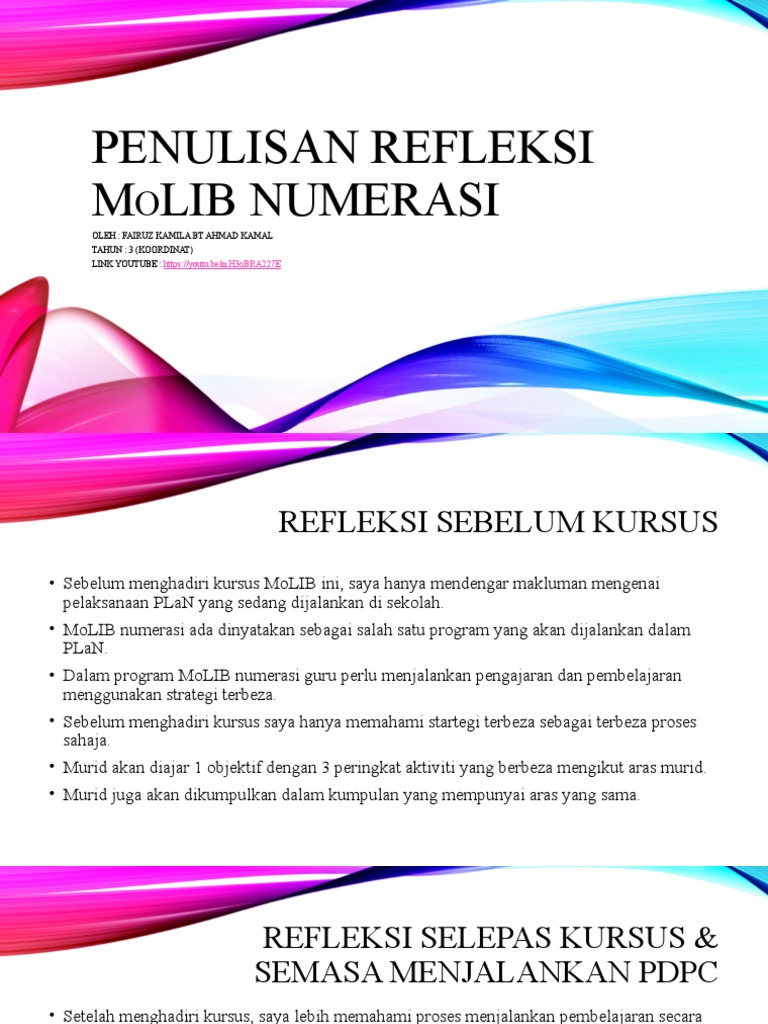 Penulisan Refleksi Molib Numerasi | PDF