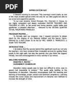 Recognition Day Script | PDF | Academia | Further Education