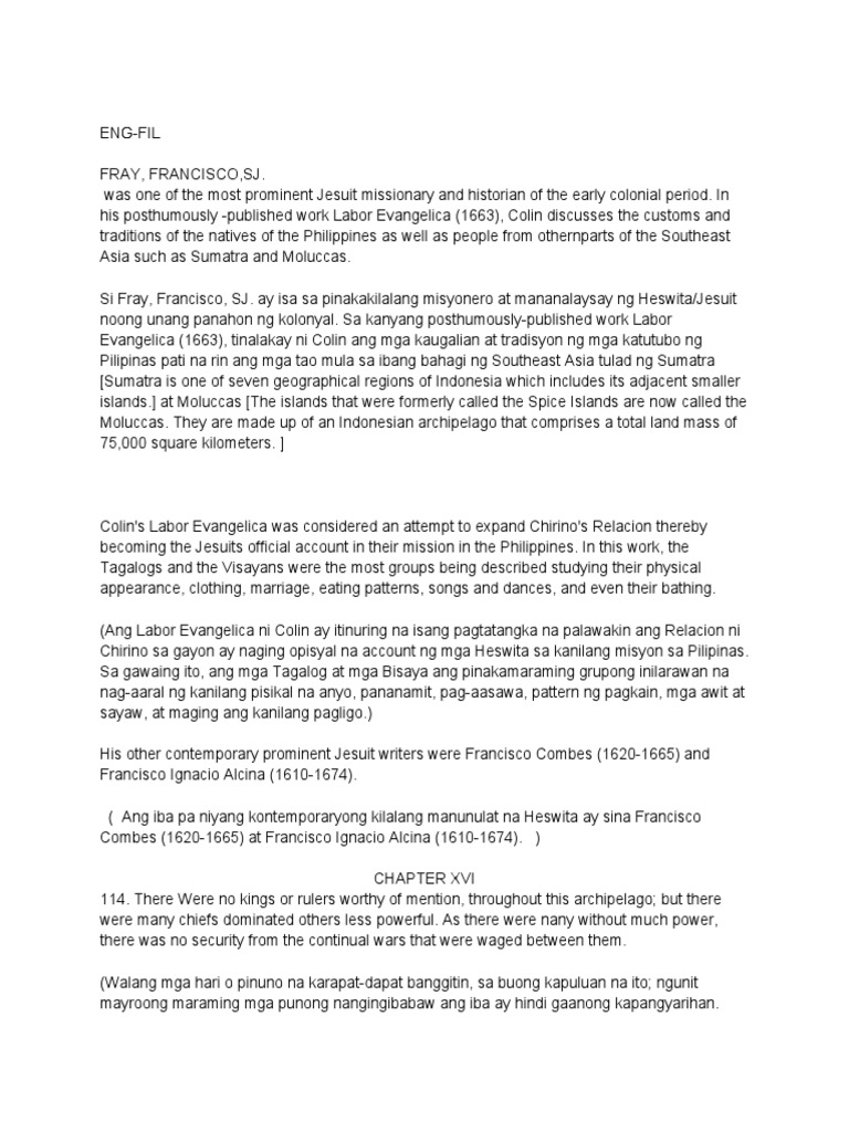 Francisco Colin's Labor Evangelica: A Historical Account of Customs and ...