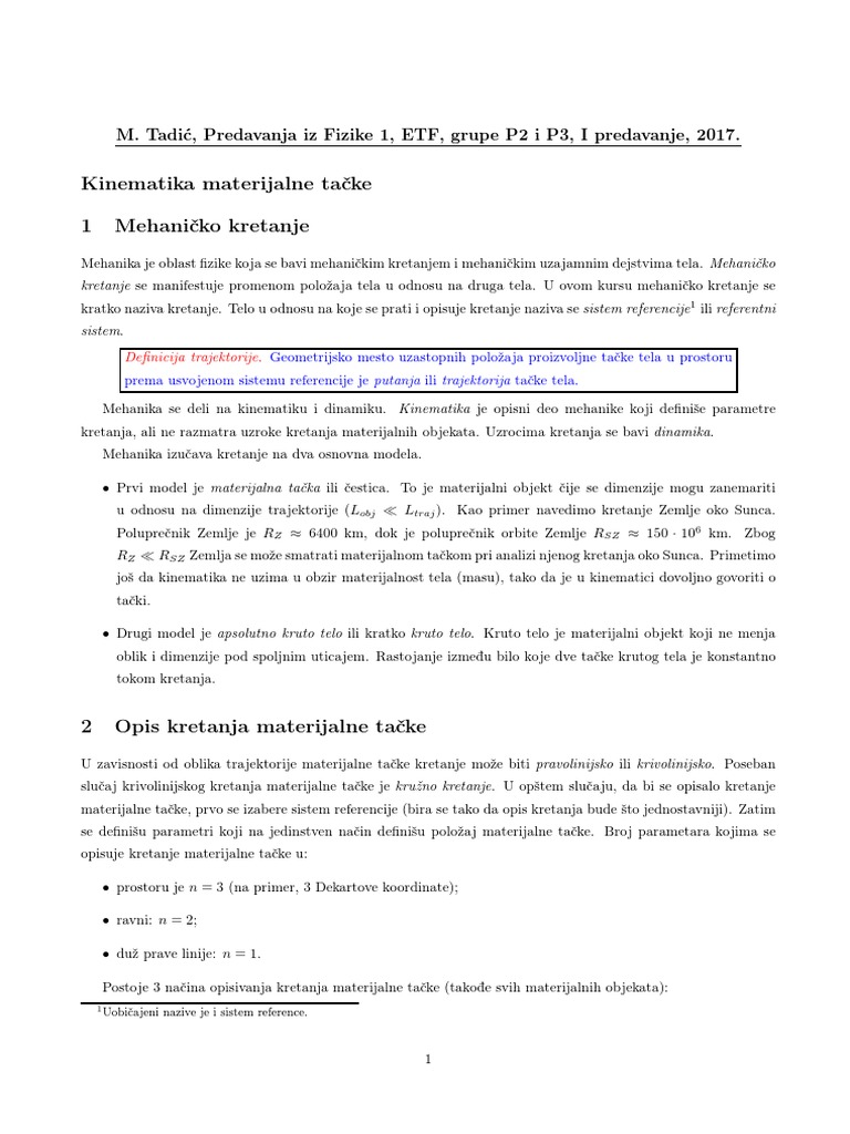 Fizika Skripta | PDF