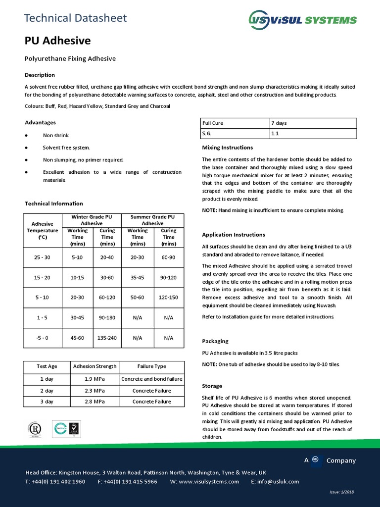 Urethane Gap Filling Adhesive Guide | PDF | Adhesive | Polyurethane
