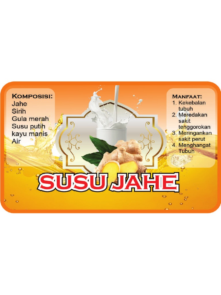 Label Sus Jahe 2 | PDF