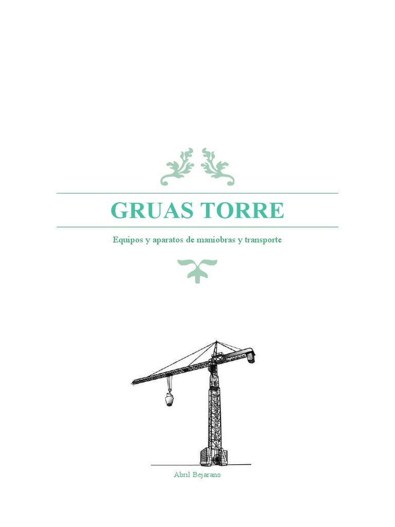 Grúa Torre | PDF | Grúa (máquina) | Torre
