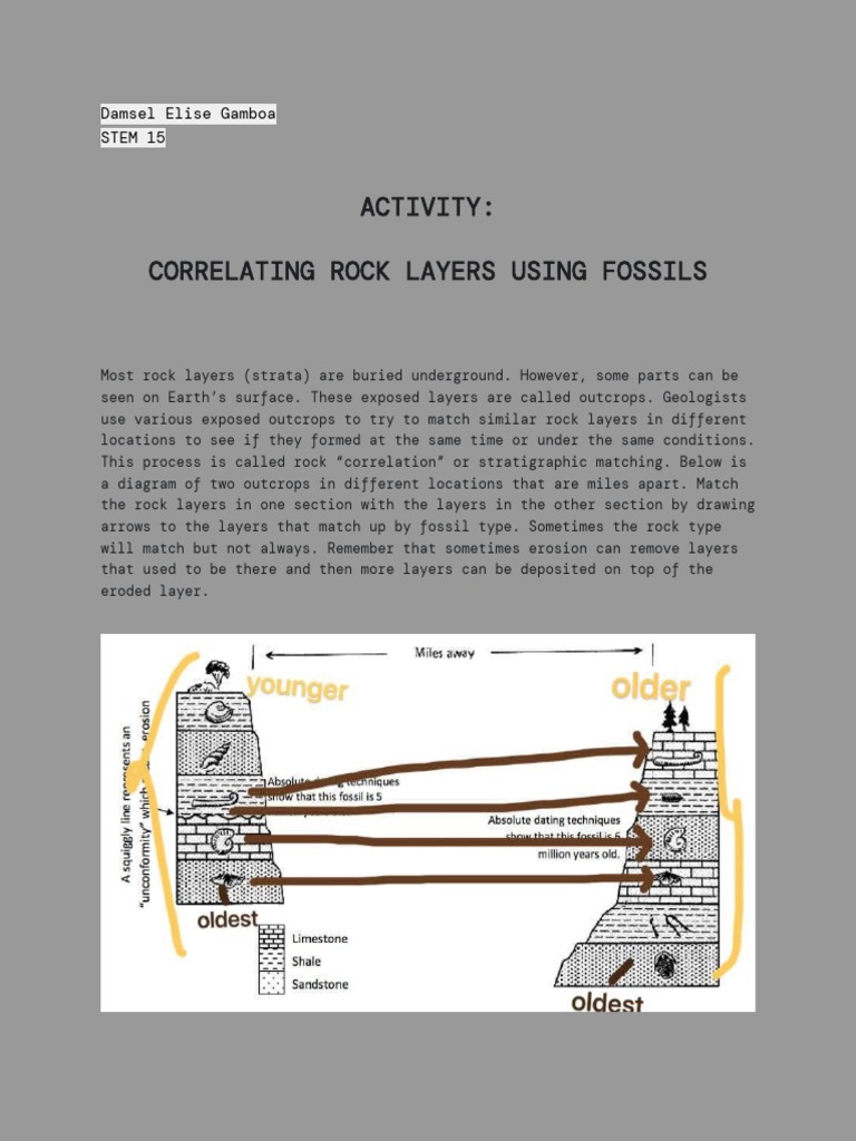 Rock Layers Activity | PDF | Stratum | Rock (Geology)