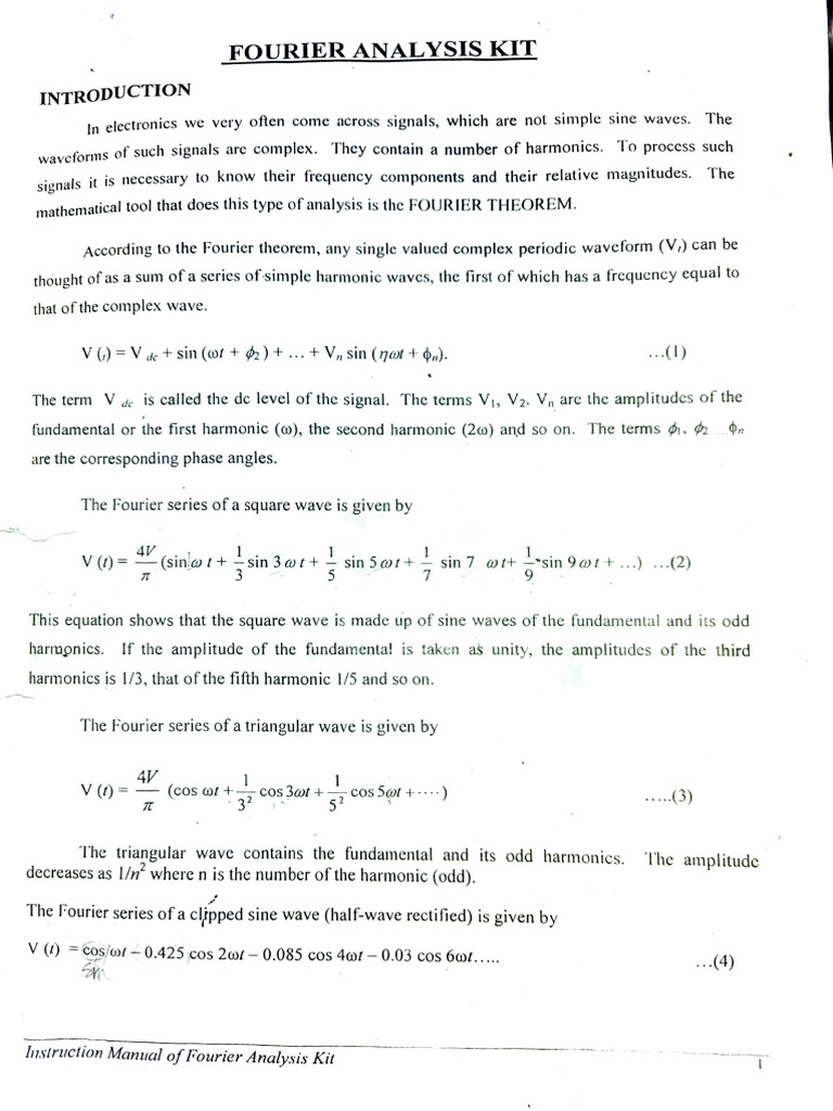Fourier Practical | PDF | Amplitude | Fourier Transform