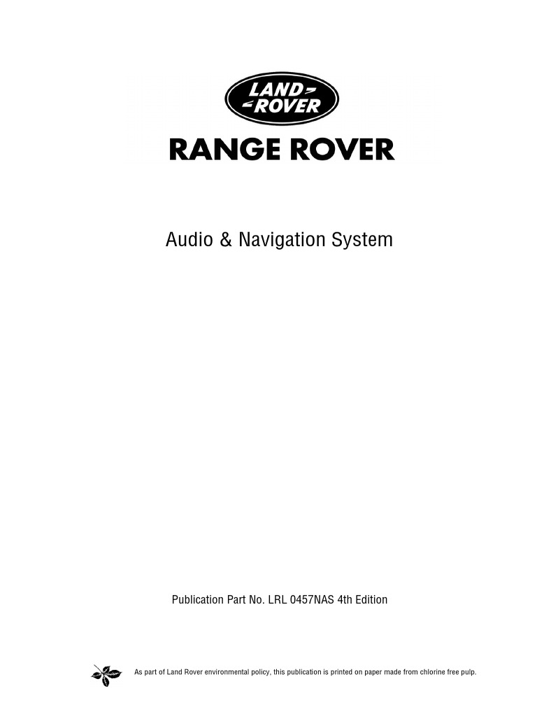 Range Rover L322 Audio and Navigation System Manual | PDF | Radio ...