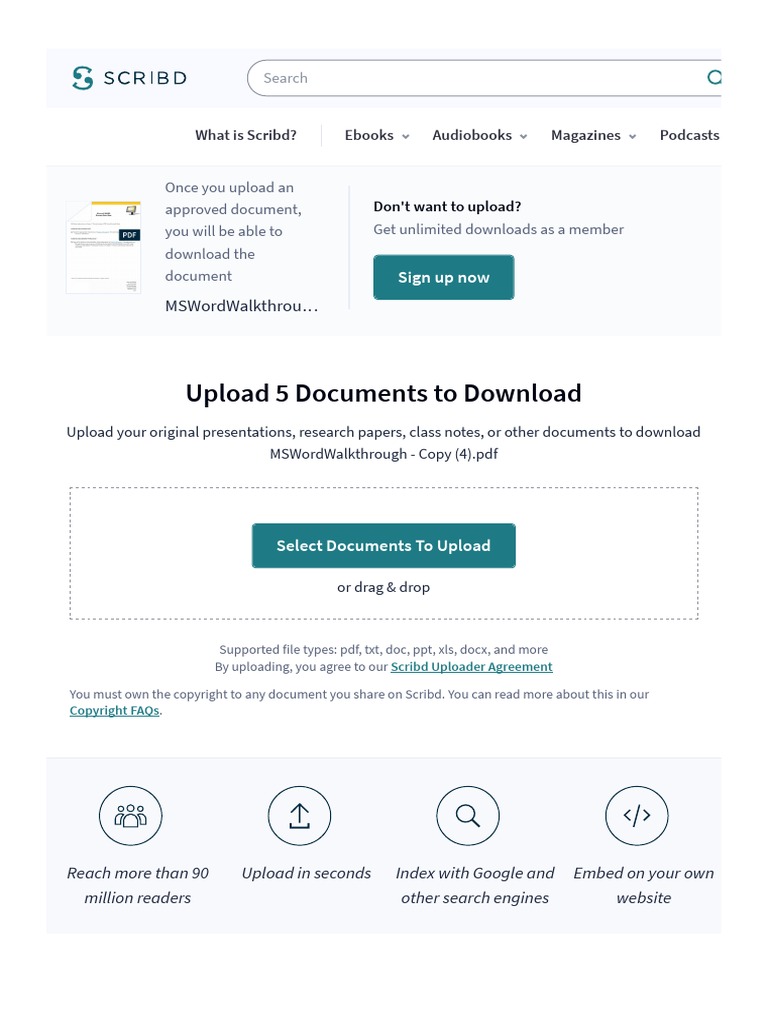 Upload A Document - Scribd | PDF | Scribd | Information Age