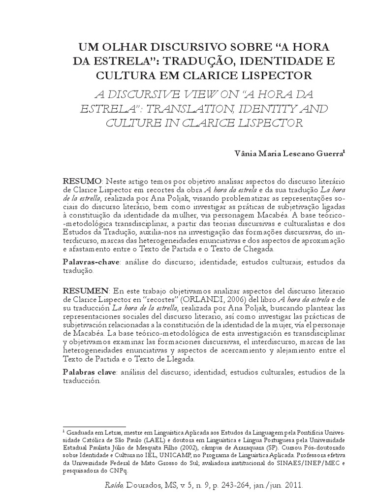 Vania Maria Lescano Guerra 1 | PDF | Traduções | Linguística