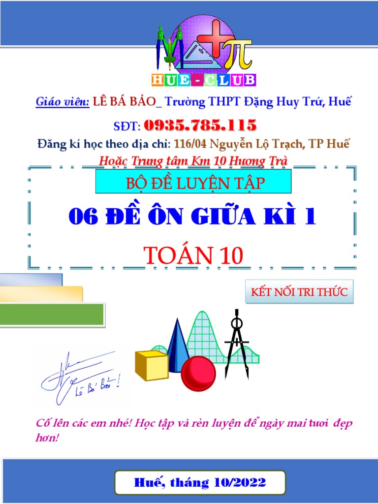 06 de On Tap Kiem Tra Giua Hoc Ki 1 Toan 10 Ket Noi Tri Thuc Voi Cuoc Song | PDF