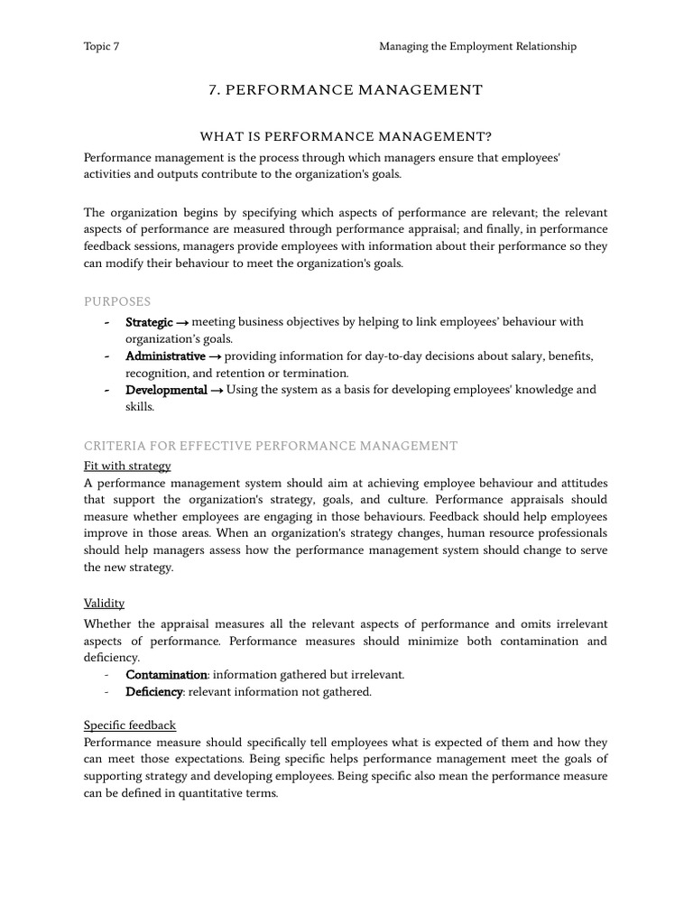 Performance Management Strategies Explained | PDF | Performance ...