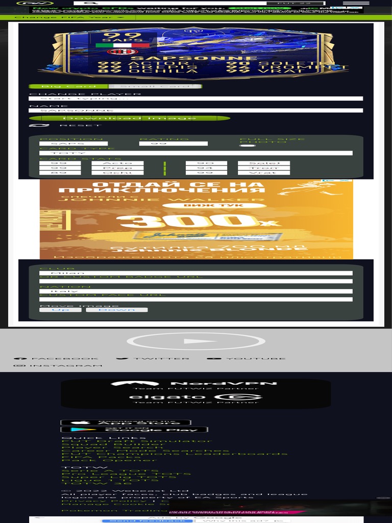 FIFA 22 Custom Card Creator - FUTWIZ | PDF