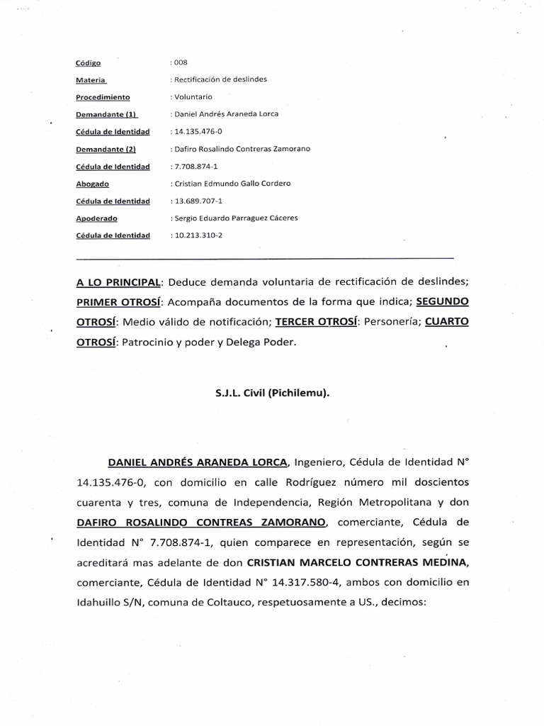 Rectificacion de Cabida V 15 2016 Pichilemu | PDF | Derecho Civil ...