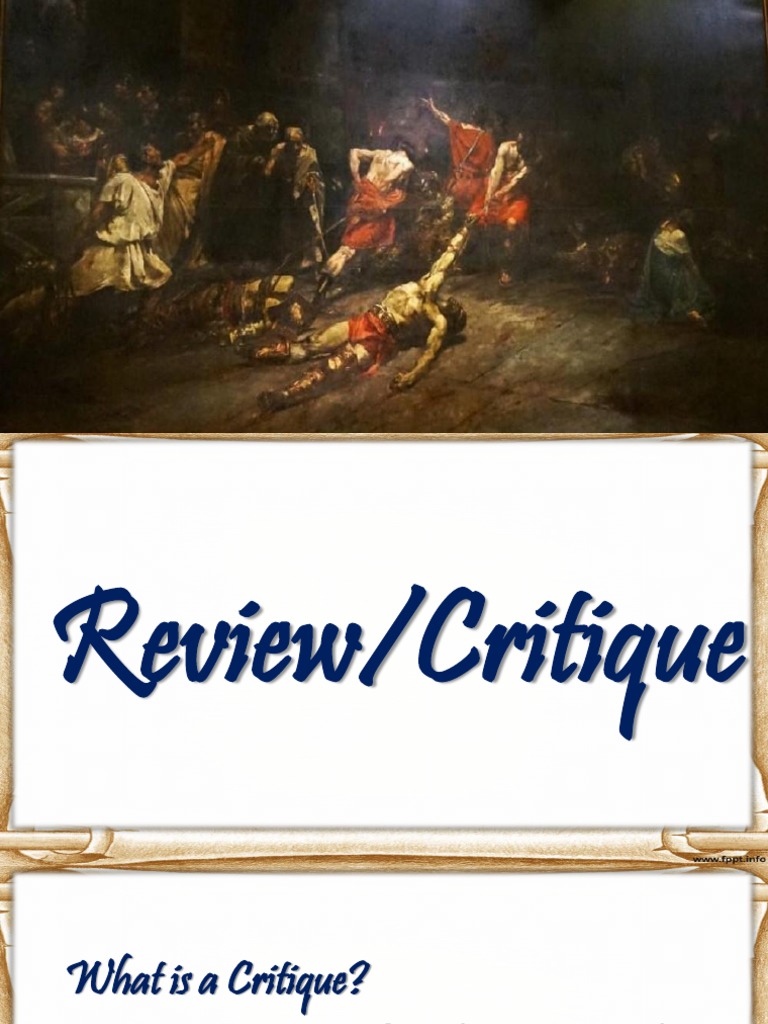 How to Write a Critique Paper | PDF | Evaluation | Understanding