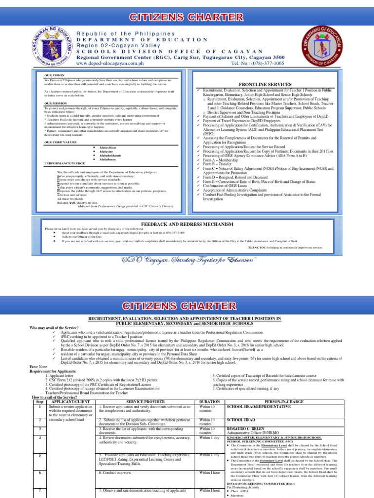 SDO Cagayan Education Services Guide | PDF | Teachers | Licensure