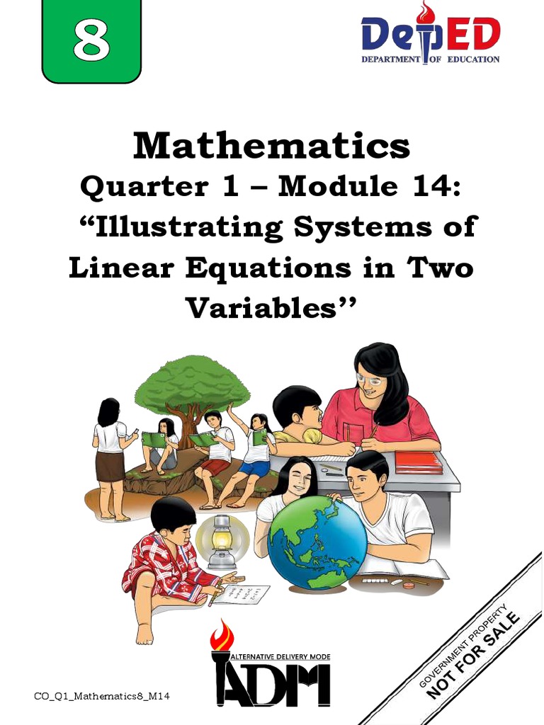 Math8 - q1 - Mod14 - Illustrating System of Linear Equations in Two Variables - v2 | PDF ...