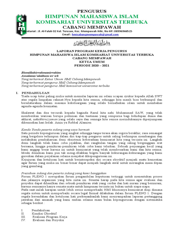 LPJ Bidang Internal Ppa | PDF