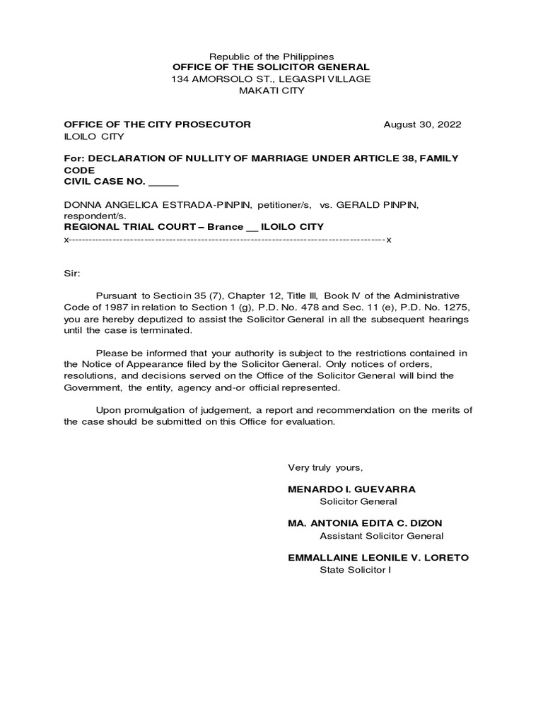 Solgen Deputation | PDF