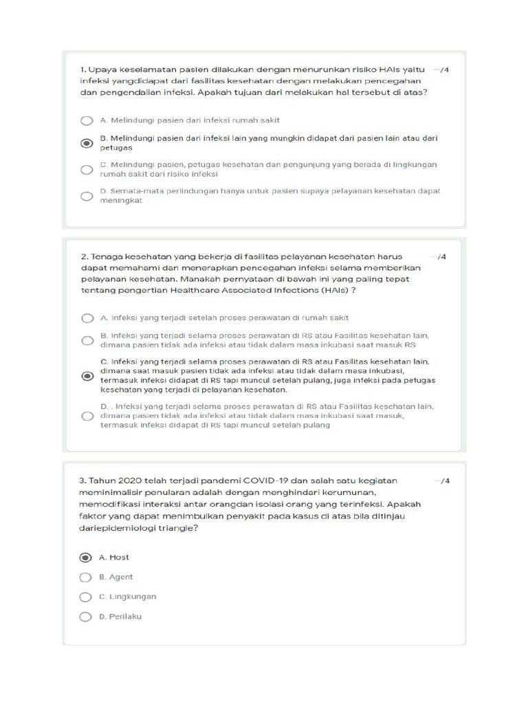 Soal Pretest Pelatihan | PDF